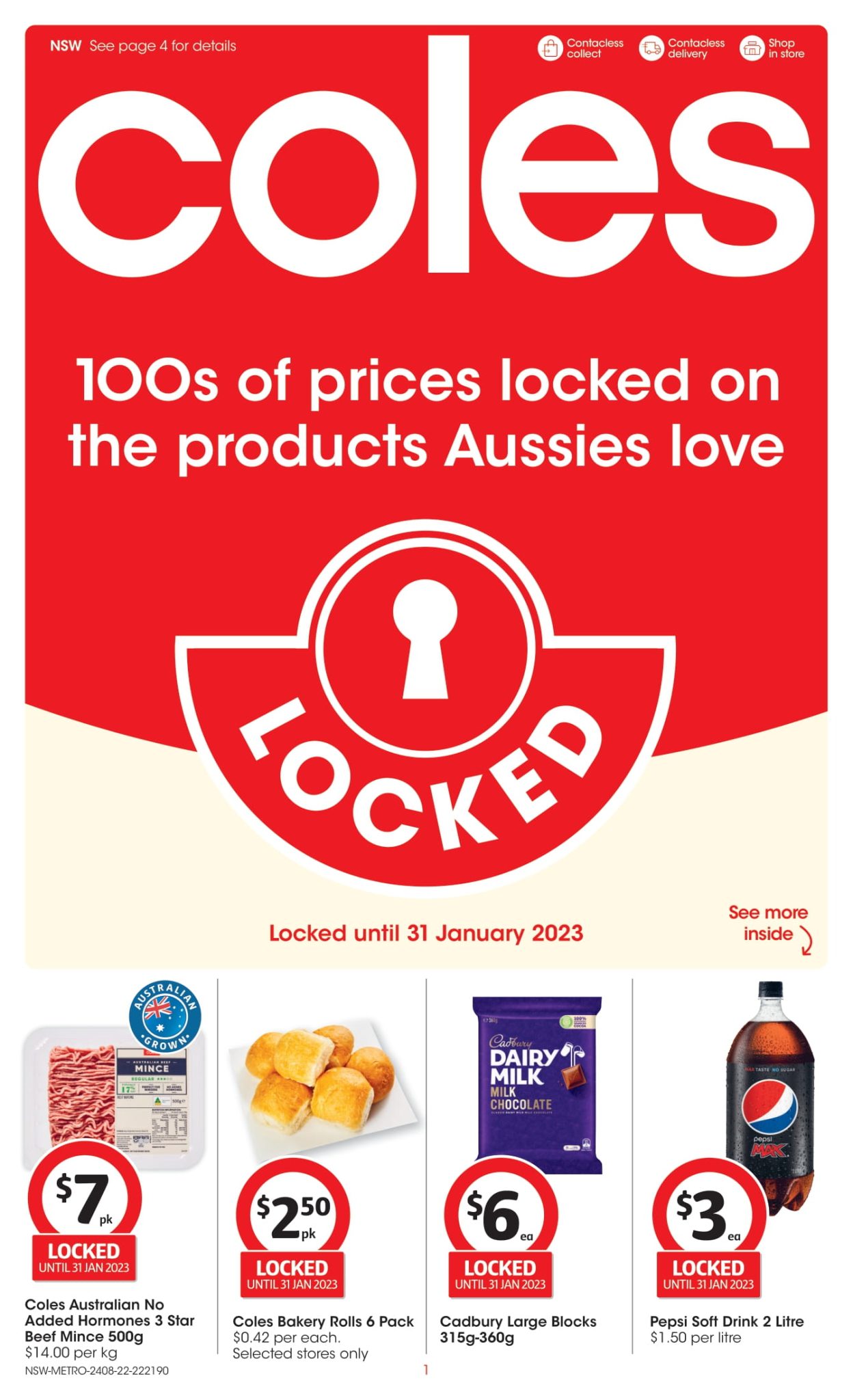 Coles Prices Locked Catalogue - From 24/08/2022