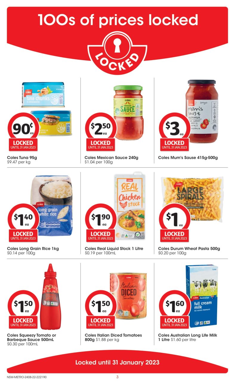 Coles Prices Locked Catalogue - From 24/08/2022 | Page 3 of 4
